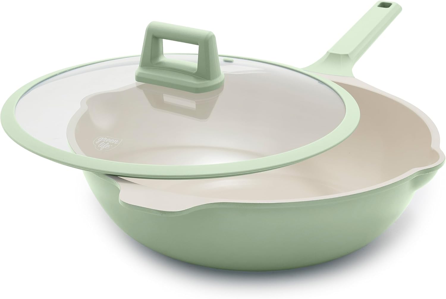 Amazon.com: GreenLife Nonstick 12” (5QT) All in One Deep Skillet with ...