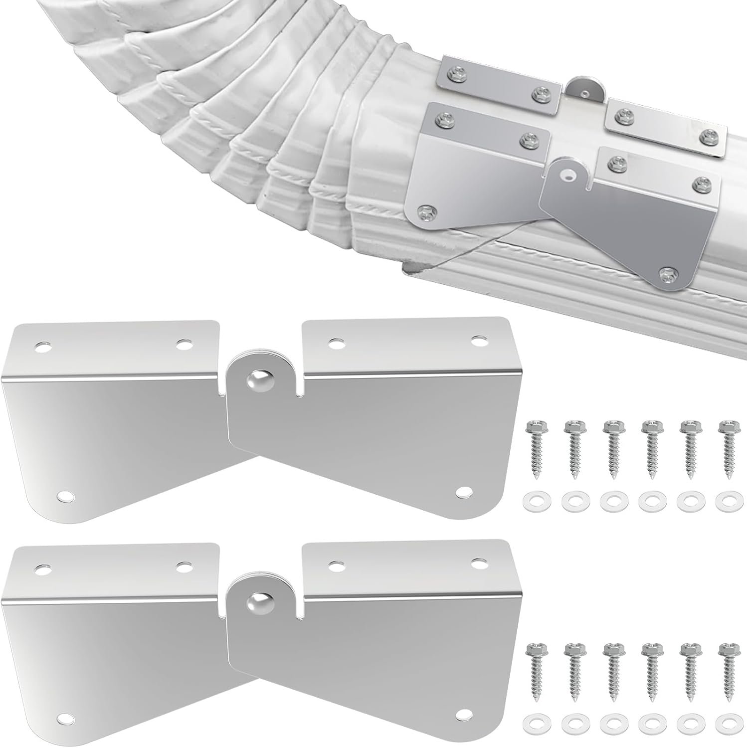 Yantuo 2 Pcs Gutter Extension Hinge, Gutter Downpipe Extension Hinge ...