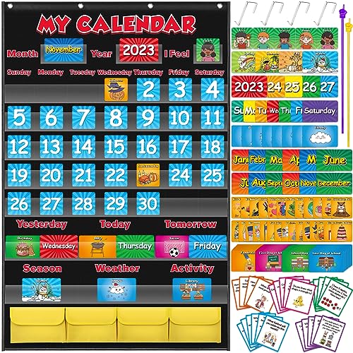 Snapklik.com : Classroom Calendar Pocket Chart,Monthly Calendar For Kid ...