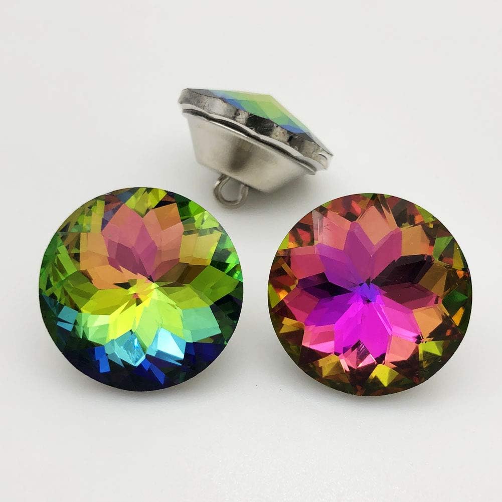 Amazon.com: Let's Decorate 25PCS 25MM Crystal Glass Buttons Sofa Sewing ...