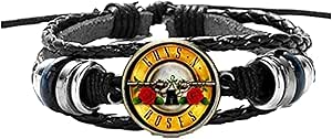 Amazon.com: TCB Creations Roses N Guns Rock Band Logo Glass Domed ...
