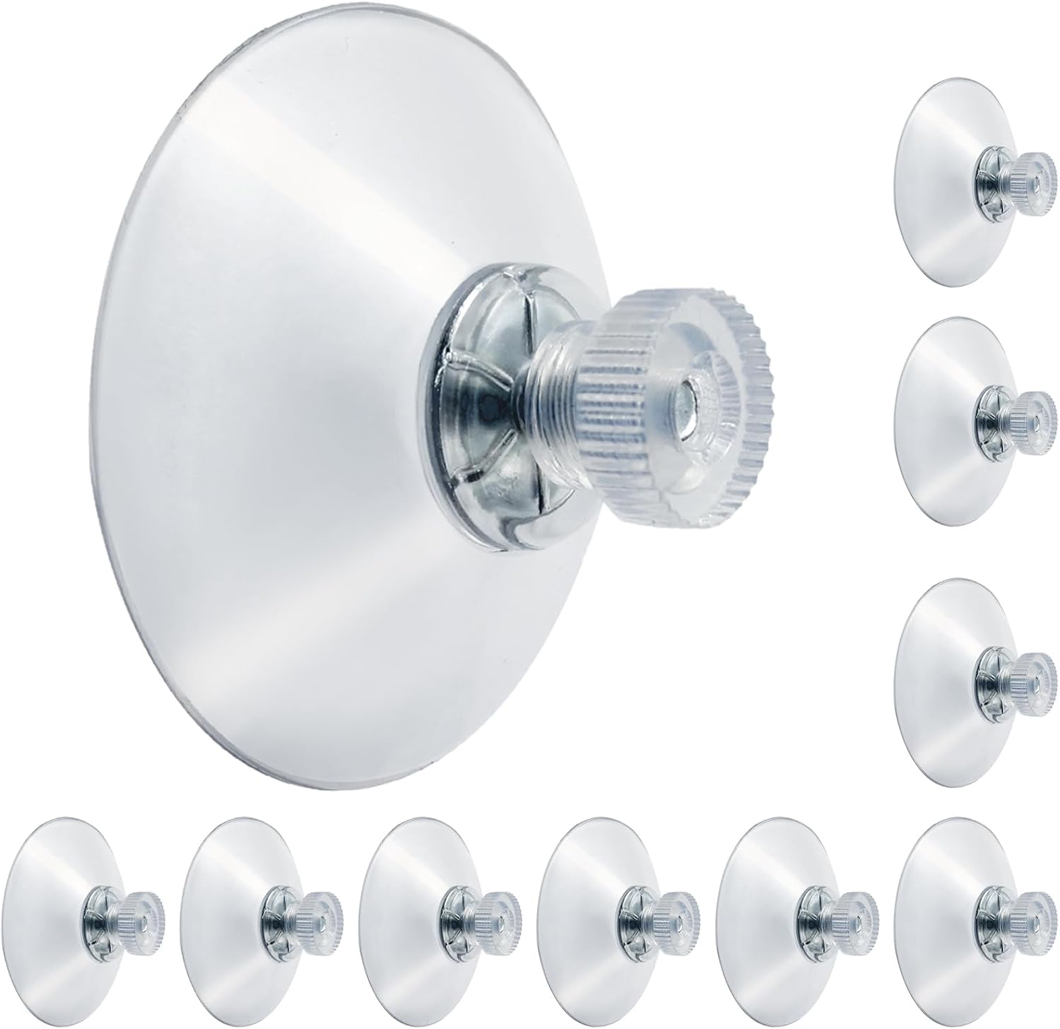 Amazon.com: Biaungdo 10 Pack 41mm Suction Cups with Screws Nut, Clear ...