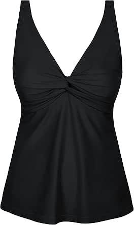 Amazon.com: coastal rose Women's Underwire Tankini Top Twist Front V ...