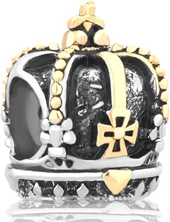 Amazon.com: Corykeyes Cross Royal Coronation Crown Charm Bead For ...