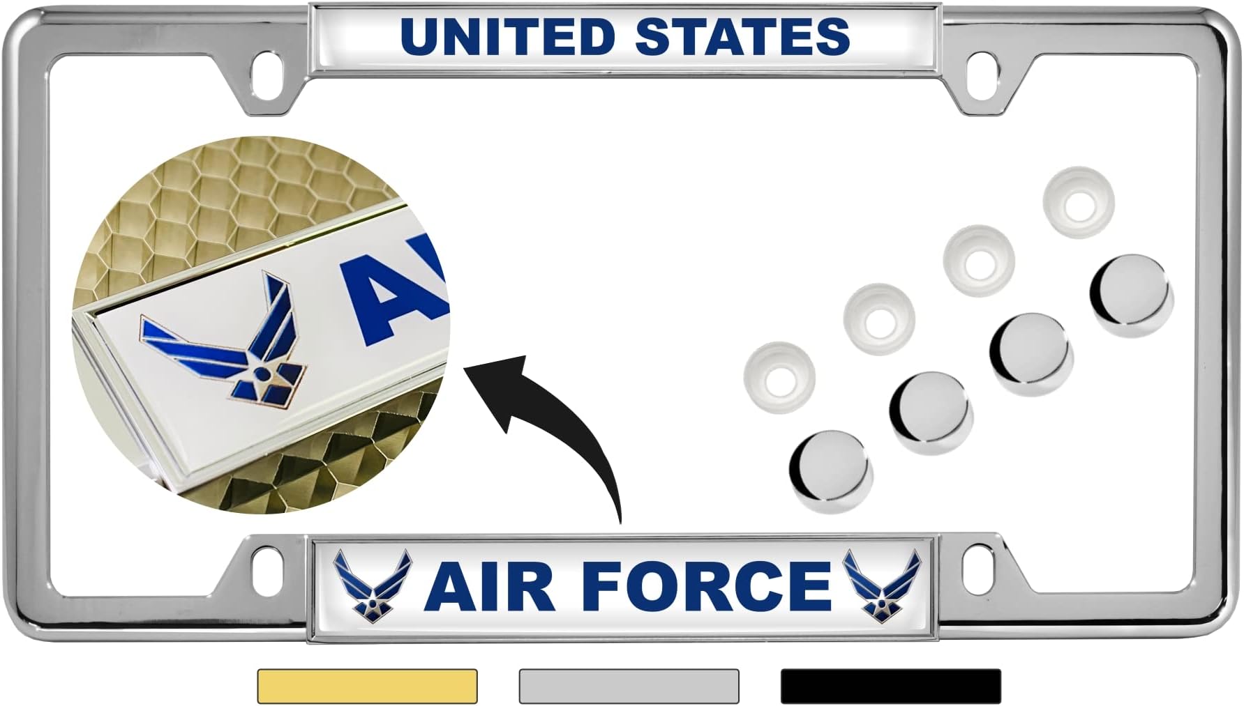 Amazon.com: Honor Country US Air Force License Plate Frame : Automotive