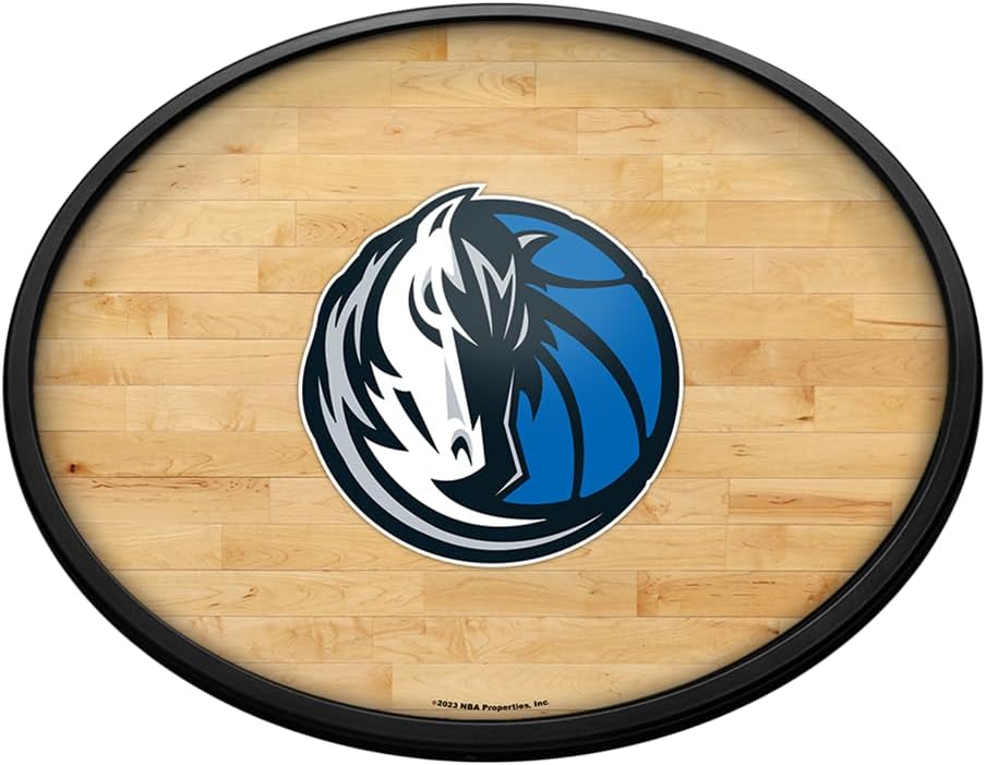 Amazon.com : The Fan-Brand NBA Dallas Mavericks: Oval Slimline Lighted ...