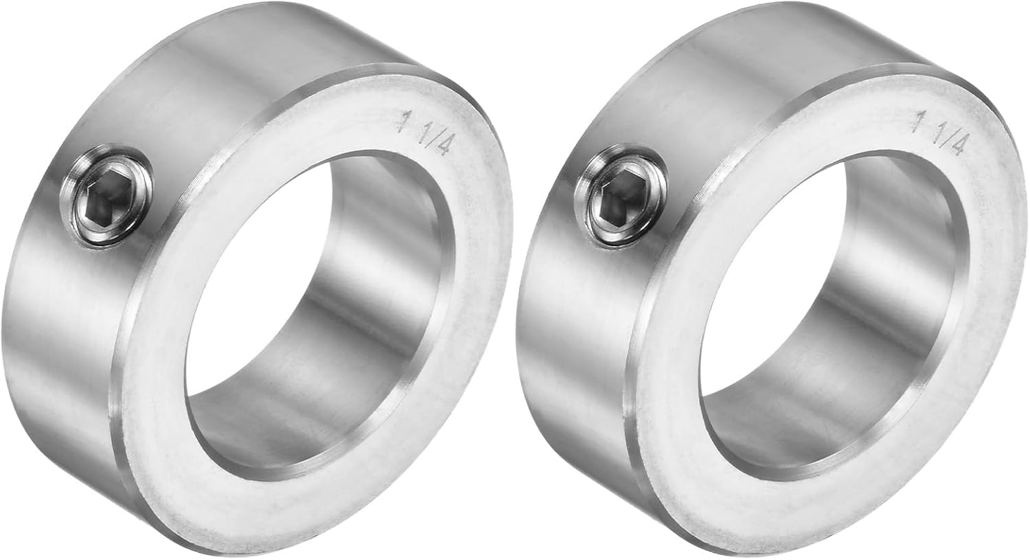 Amazon.com: uxcell 2pcs Set Screw Collars 1-1/4" Bore 304 Stainless ...