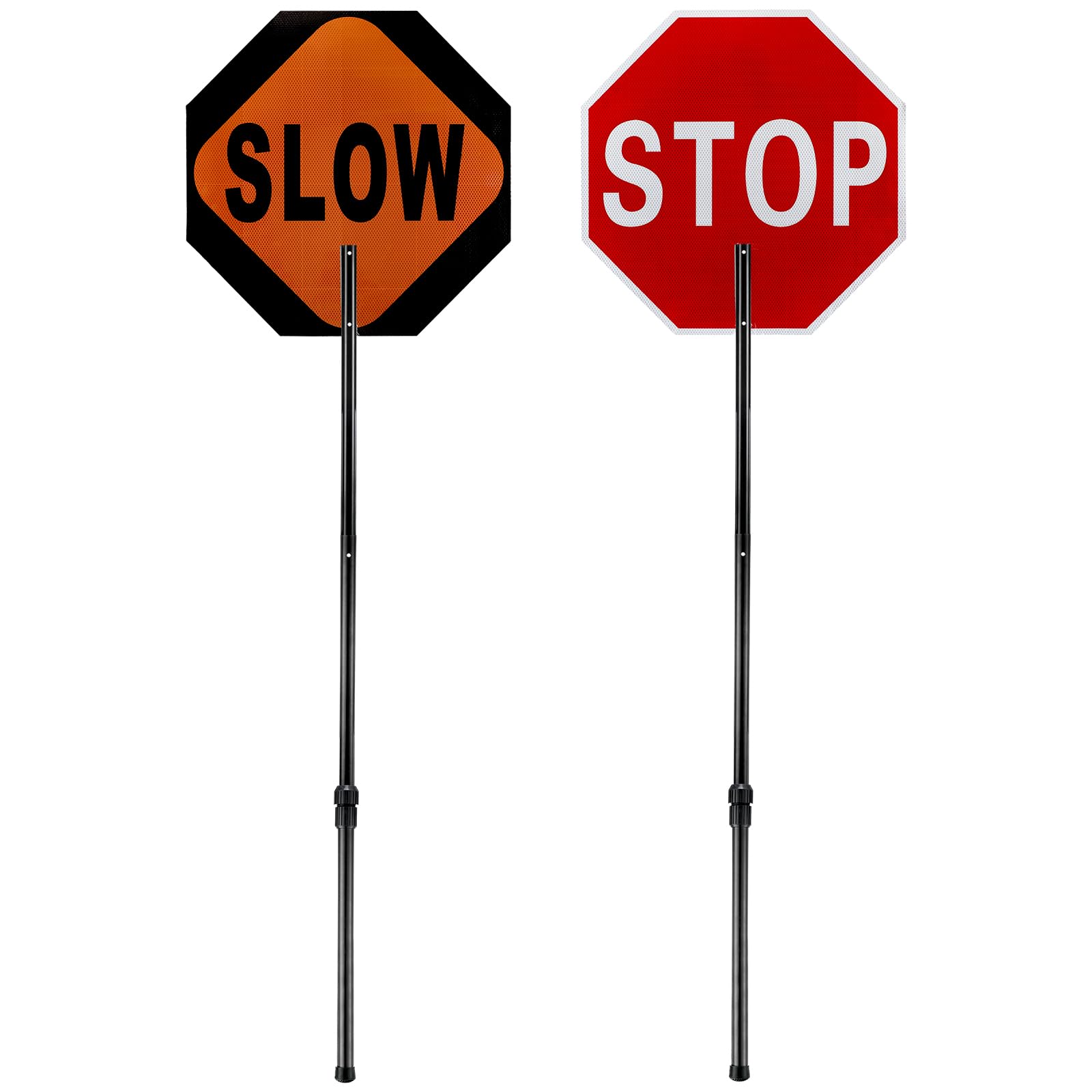 Amazon.com: Kanayu 24x24inch Flagger Helper Slow Stop Paddle Signs with ...