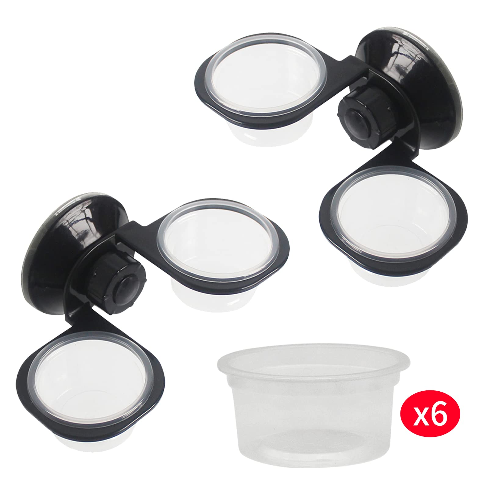 Snake Water Bowl Rumyve 2PCS Reptile Feeder,Double Bowl Plastic ...