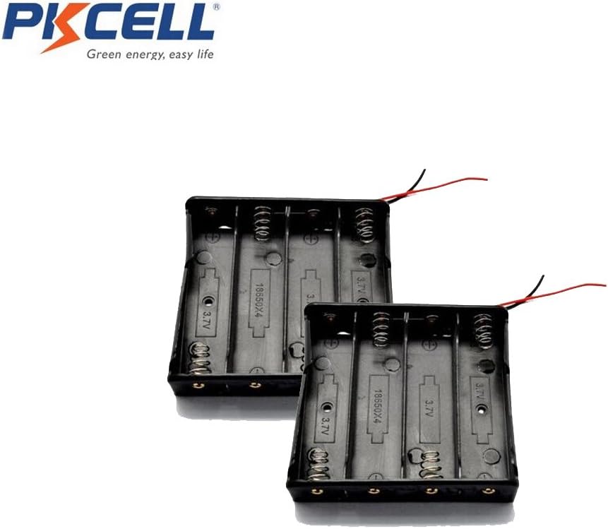 Amazon.com: 2 Pcs Black Plastic Battery Holder Case with Wire for 4 x ...