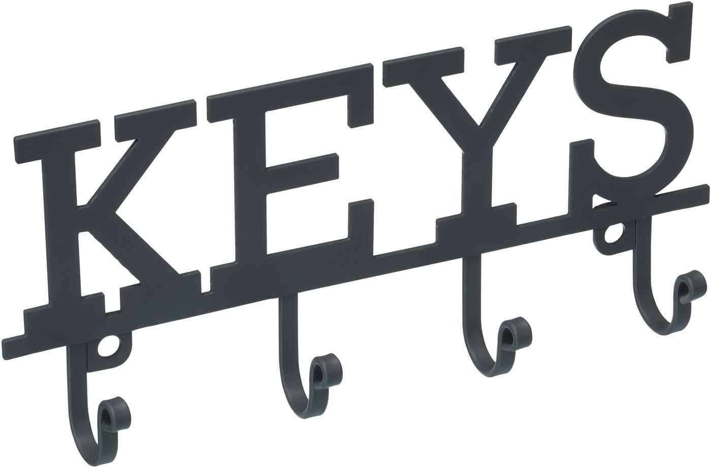 KitchenCraft Living Nostalgia Metal Wall-Mounted Key Holder, 19 x 8.5 ...