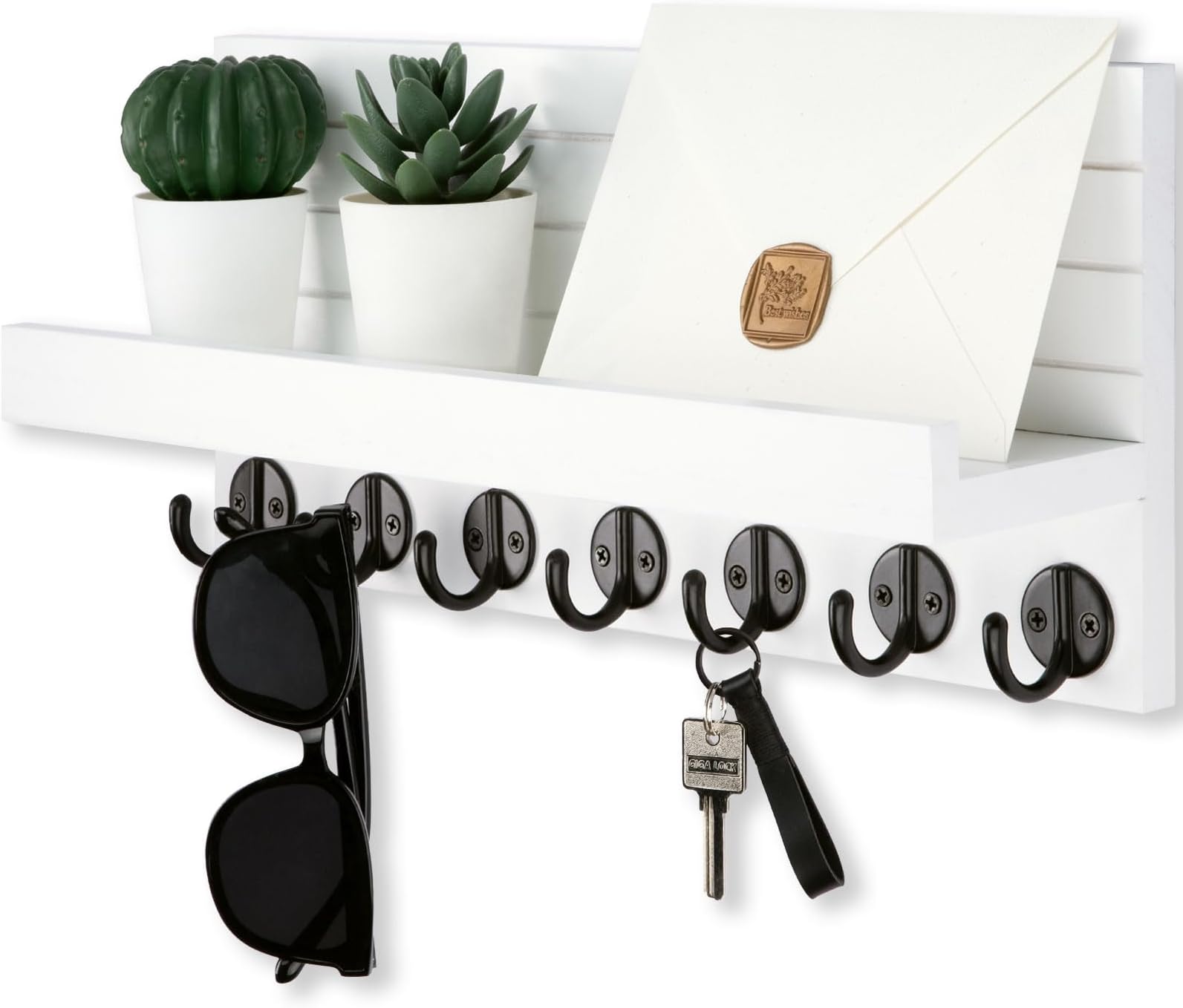 Amazon.com: Lwenki Key Holder for Wall, Decorative Key and Mail Holder ...