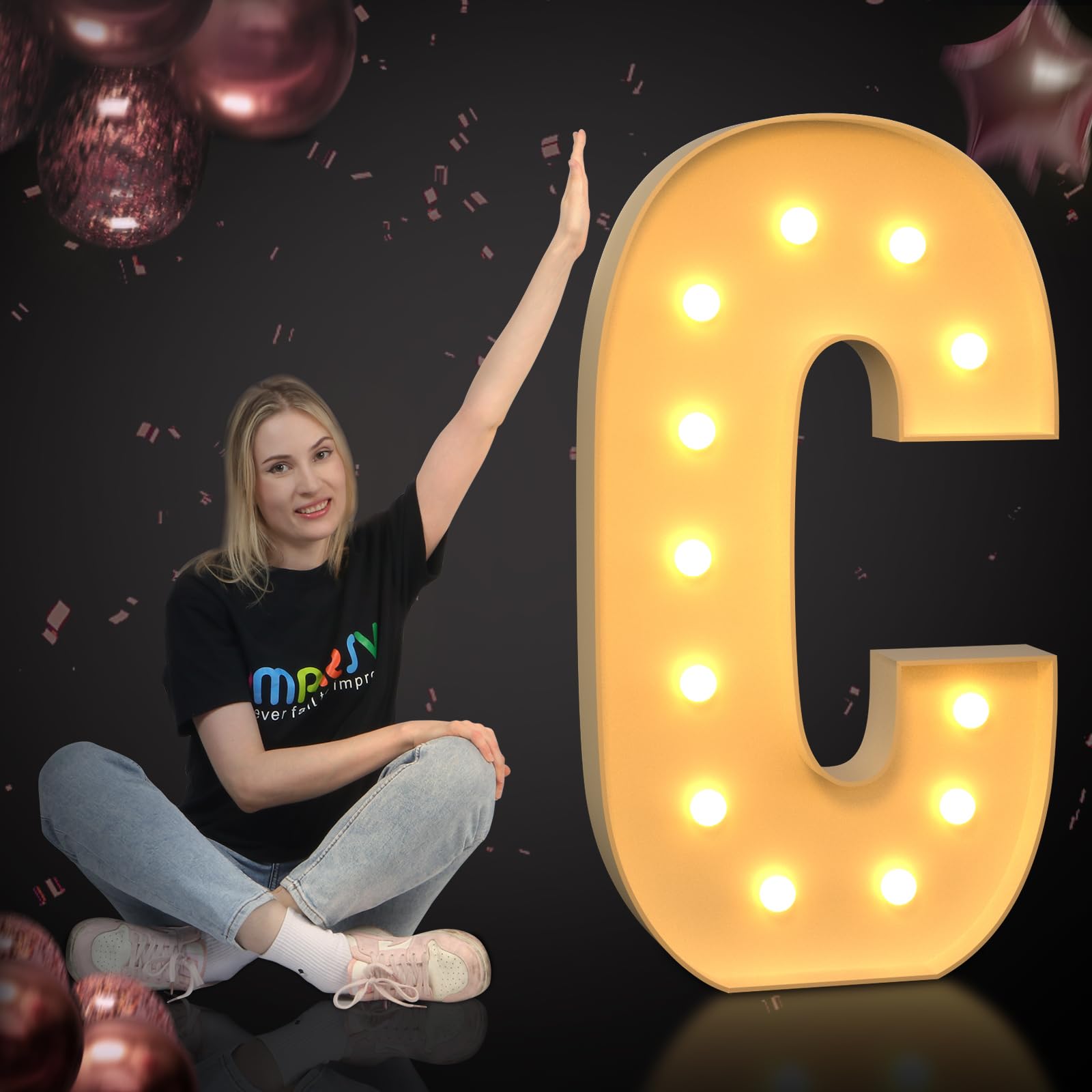 Marquee Light Up Letters, 4FT Marquee Letters Mosaic Letter for ...