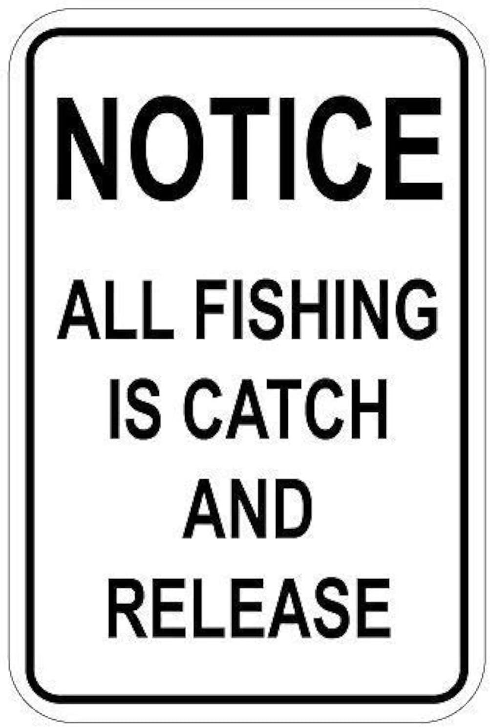 Amazon.com: Lilyanaen New Metal Sign Aluminum Sign Notice All Fishing ...
