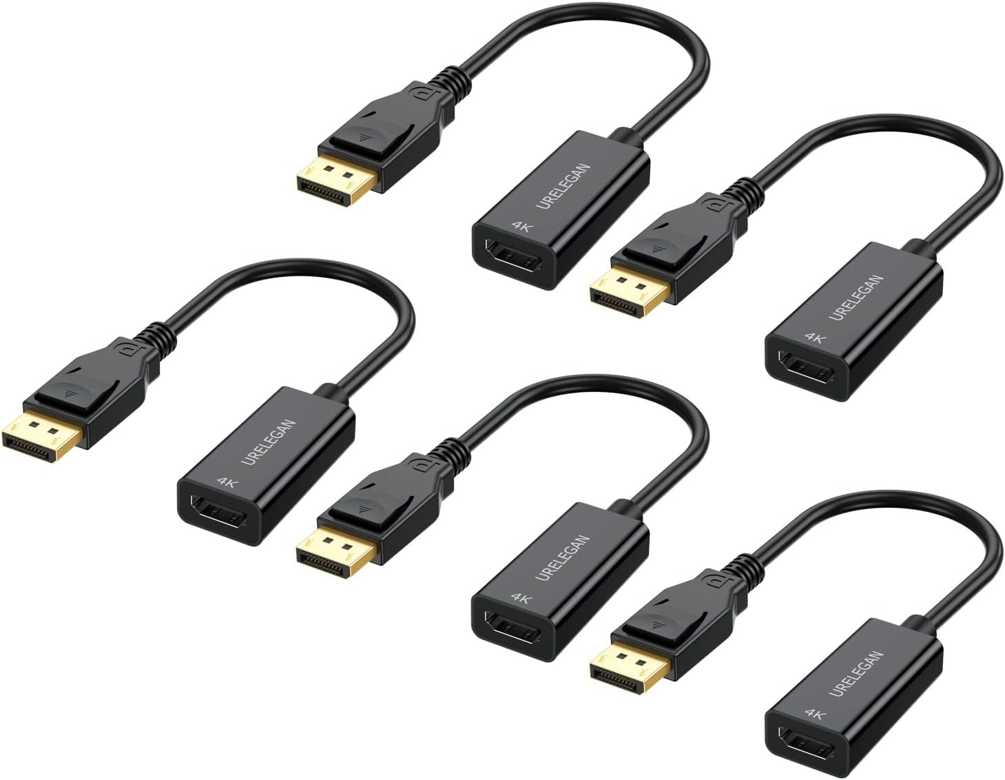 Amazon.com: URELEGAN Displayport to HDMI Adapter 5-Pack, 4K UHD Not ...