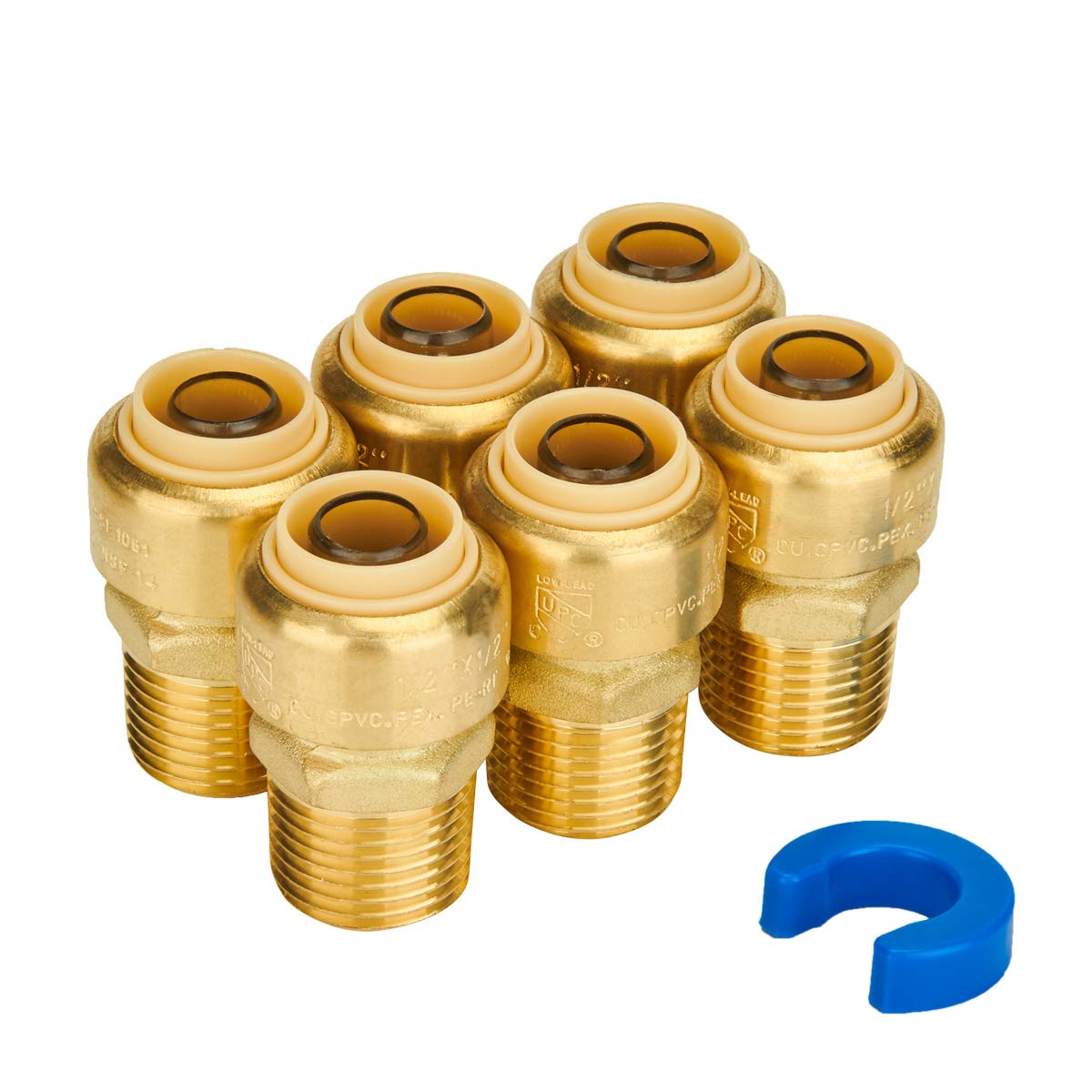 Buy SUNGATOR 6 Pack Male Adapter 1 2 Inch By 1 2 Inch Straight