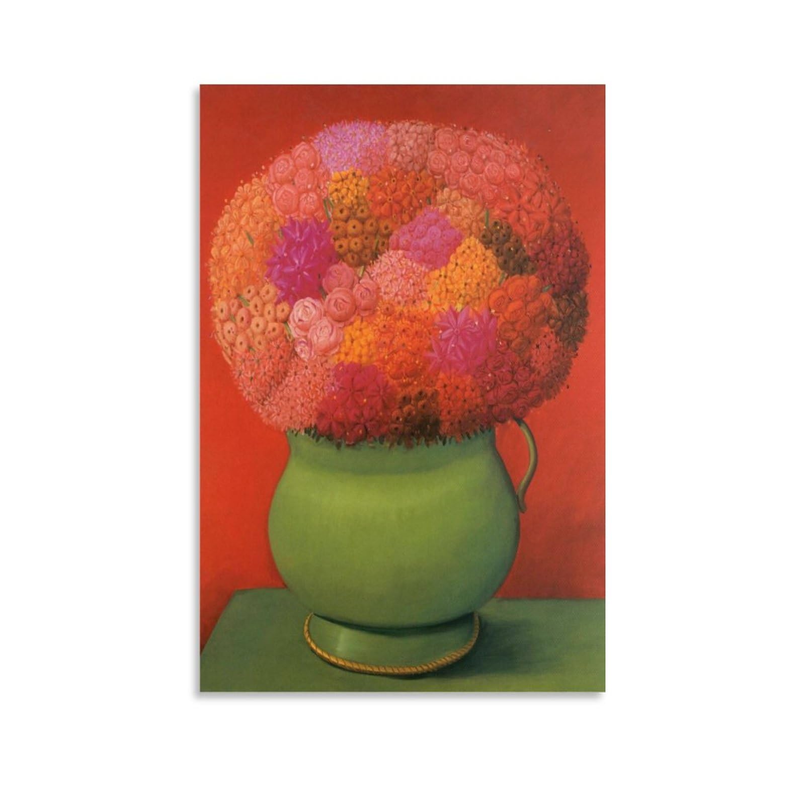 Amazon.com: Yurzupre Fernando Botero Poster Flowers Still Life Wall Art ...