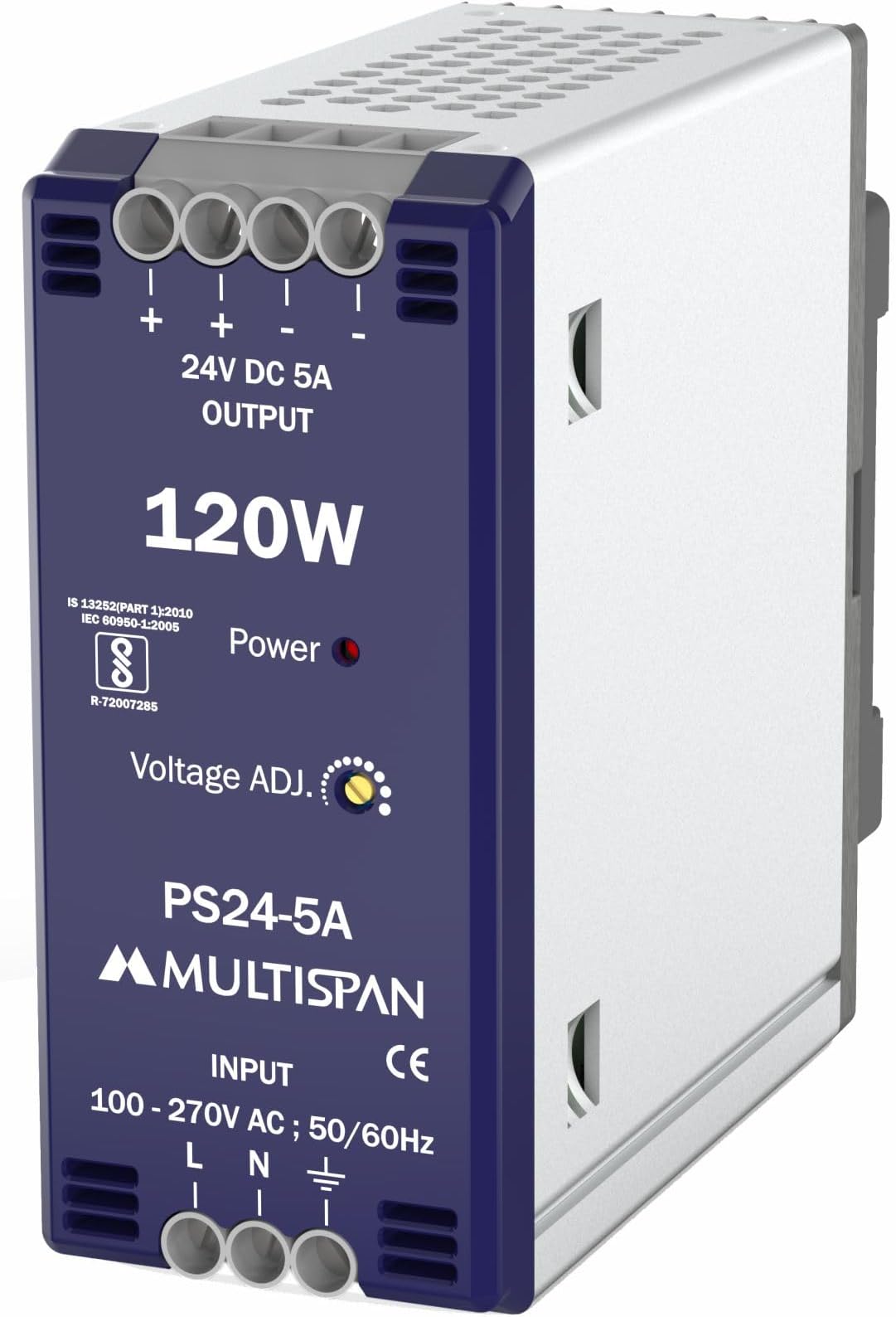 Multispan PS24 24V DC 5A Switch Mode Power Supply (SMPS) : Amazon.in ...