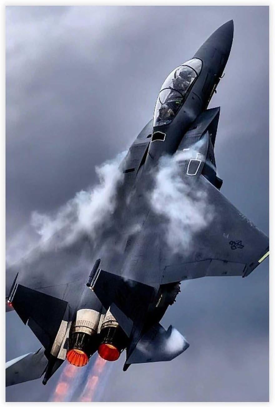 Amazon.com: Military F-15 Fighter Jet Aircraft Poster Airplane Wall ...