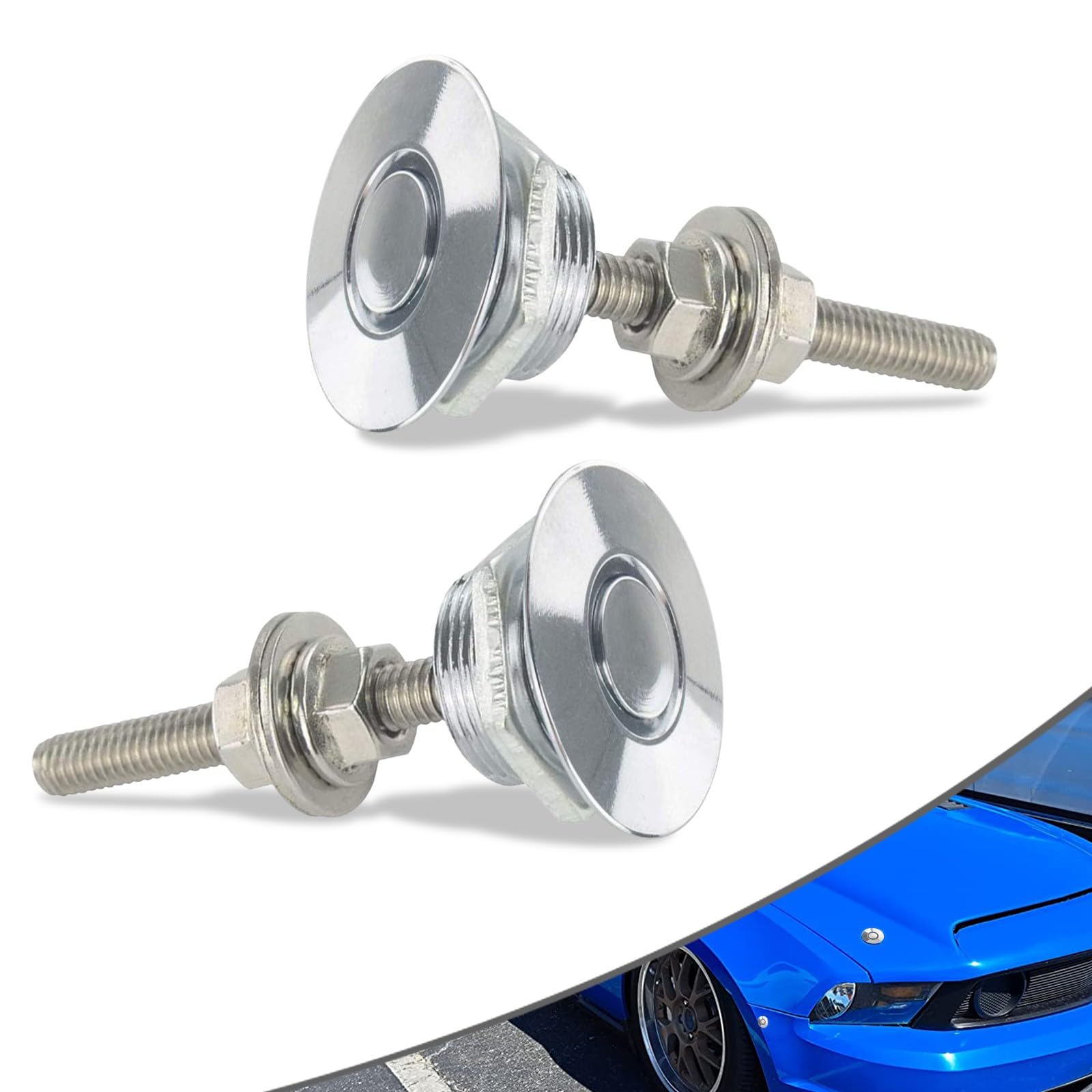 Amazon.com: GKmow Pack-2 Car Hood Pins, License Plate Lock Clip, 1.18 ...