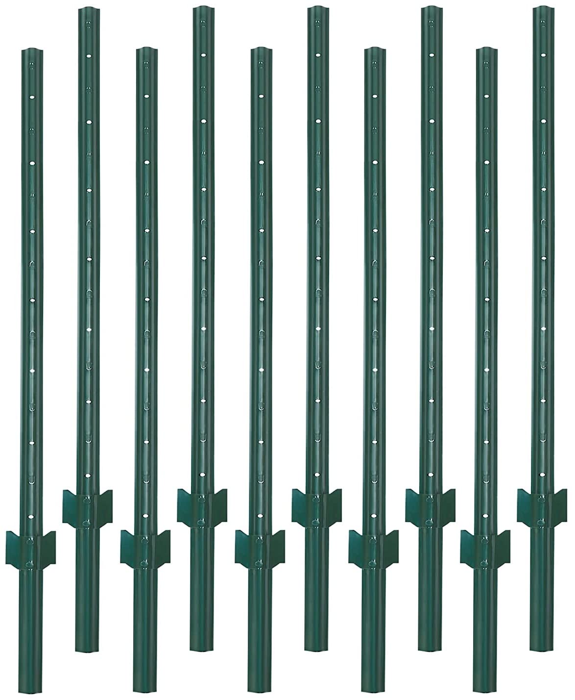 Amazon.com: VASGOR 5 Feet Sturdy Duty Metal Fence Post – Garden U Post ...