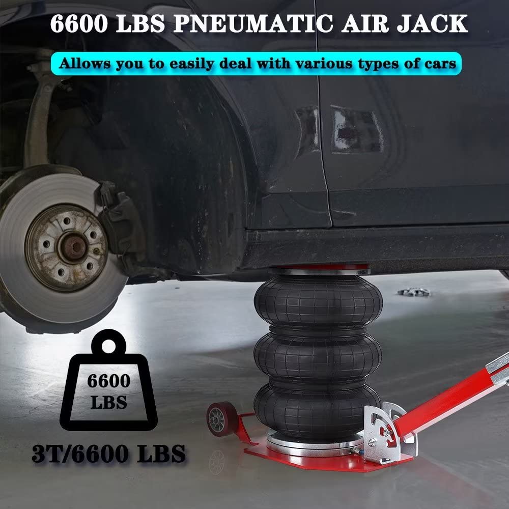 Snapklik.com : Triple Bag Air Jack, Pneumatic Jack 3T/6600 Lbs Capacity ...