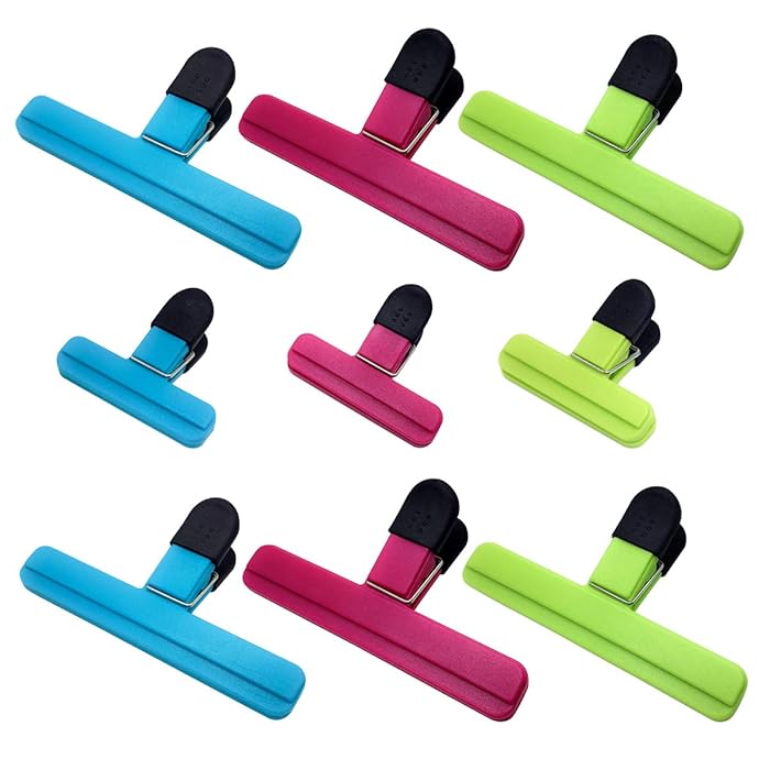 Buy DERCLIVE Chip Bag Clips Heavy Duty Bag Sealing Clips Assorted ...