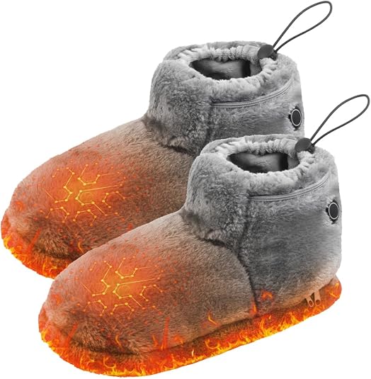 SGZIOO Electric Heated Slippers for Women, Heated Slippers Men, USB ...