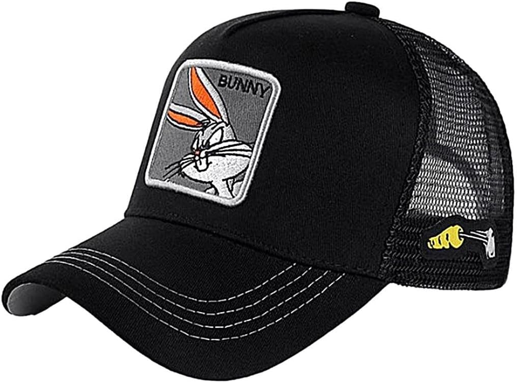 TCB Creations Bugs Cartoon Bunny Character Black Baseball Adjustable ...