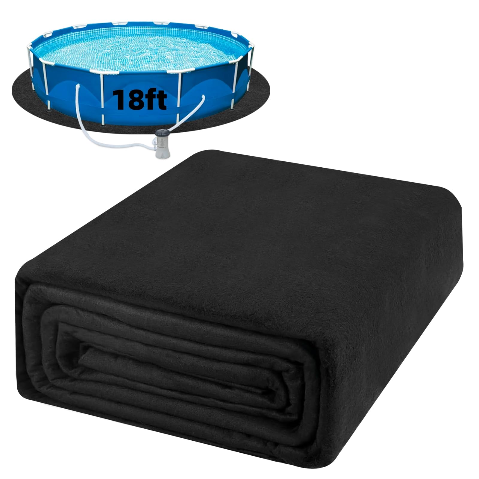 Amazon.com : Tacsal 18FT Pool Liner Pad, 18 Foot Round Pool Pads for ...