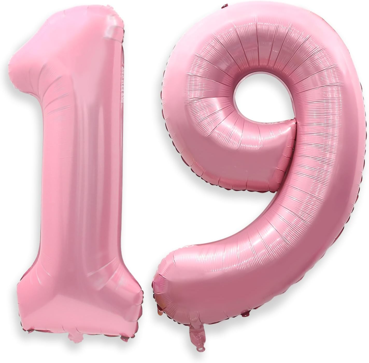 Amazon.com: 40 Inch Pink 19 Balloon Numbers, Large Number 19 Balloons ...