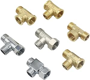 Amazon.com: Brass 1/2 Inch Male Female Thread Coupler Tee Water Hose ...