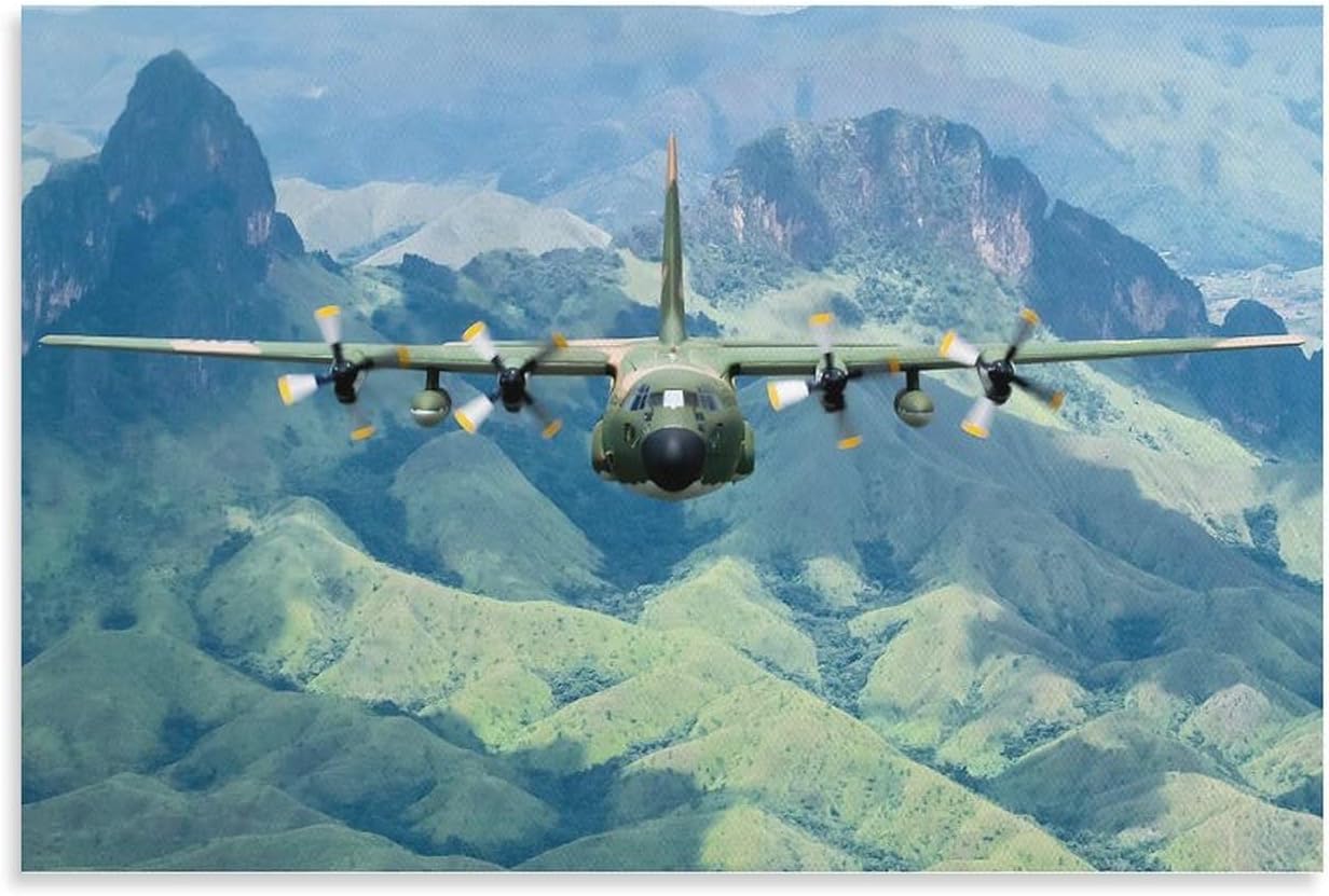 Amazon.com: C-130 Hercules Transport Aircraft Green Military Aircraft ...