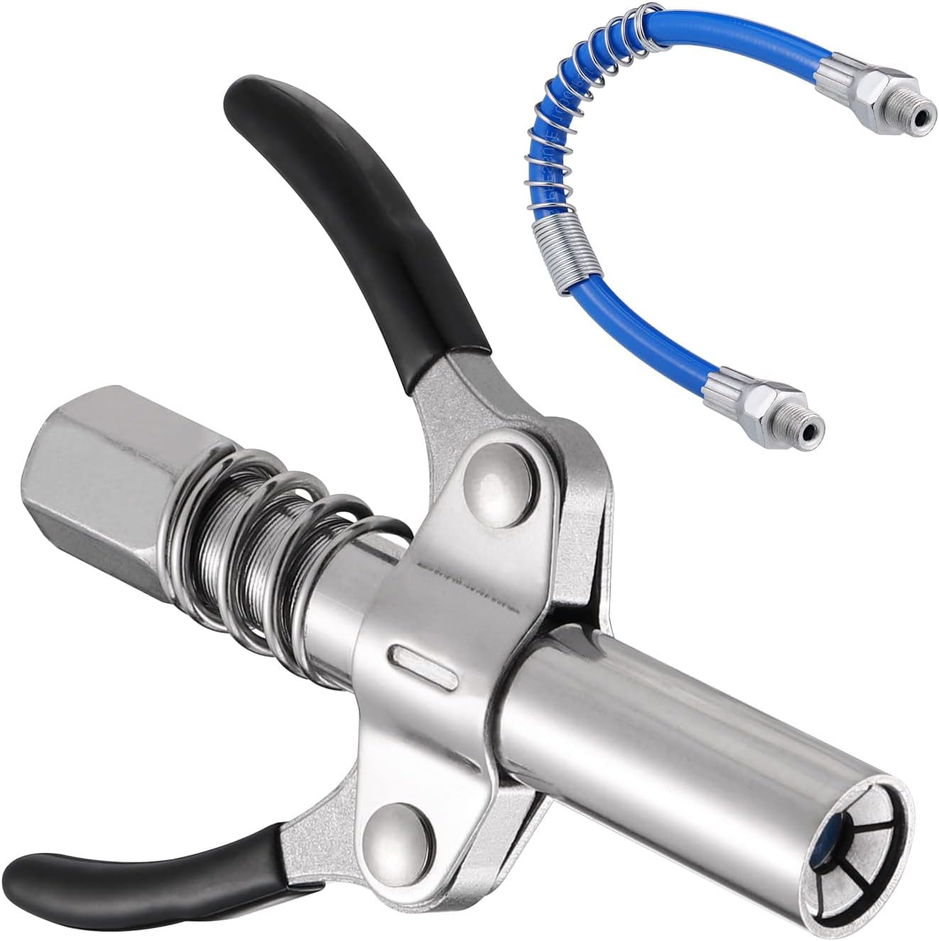 Zocipro Grease Gun Coupler, Quick Release Grease Coupler with 30cm Hose ...