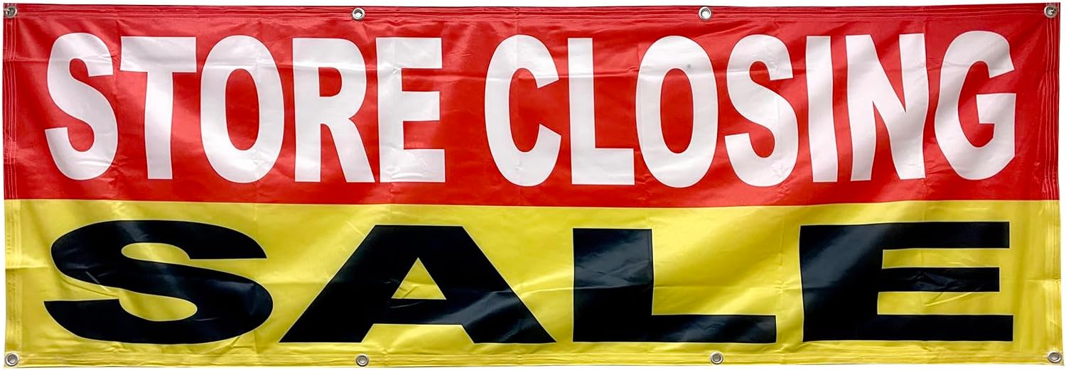 Amazon.com : 4 Less Co 2x6 Feet STORE CLOSING SALE Banner Store Sign ...