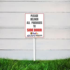 Amazon.com : Weytff Delivery Signs For Packages Sign With Stake Package ...