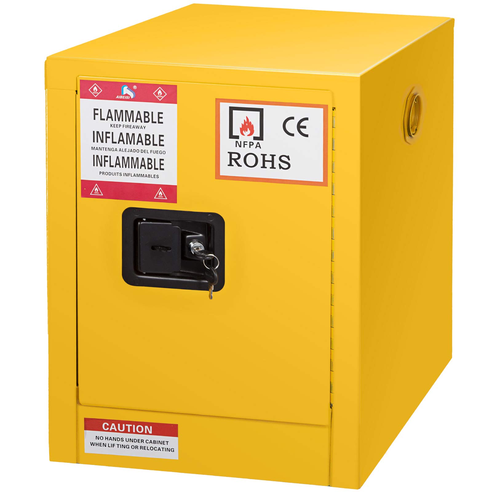 Mophorn Flammable Cabinet 18" x 18" x 35", Galvanized Steel Safety ...