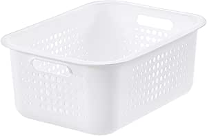 SmartStore - Basket Recycled Storage Box 15-10 Litres - White Colour : Amazon.co.uk: Home & Kitchen