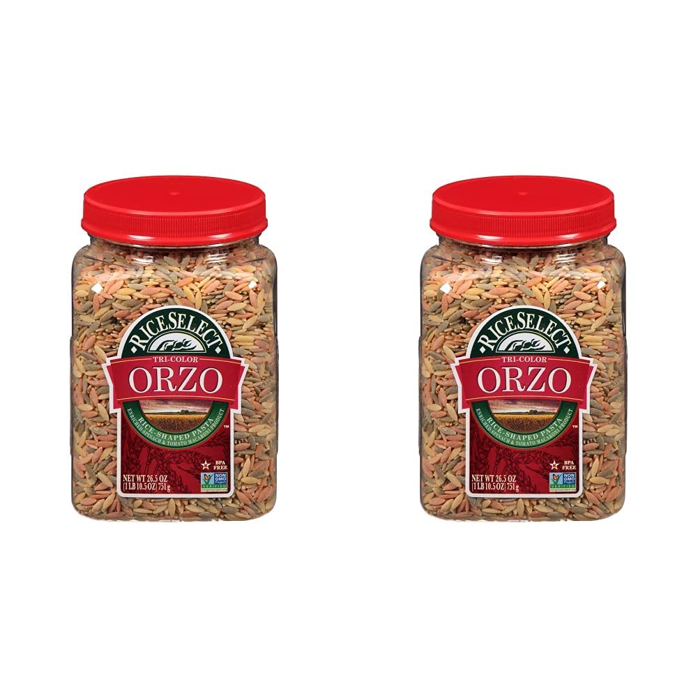 Amazon.com : RiceSelect Tri-Color Orzo Pasta, Non-GMO, 26.5 oz (Single ...