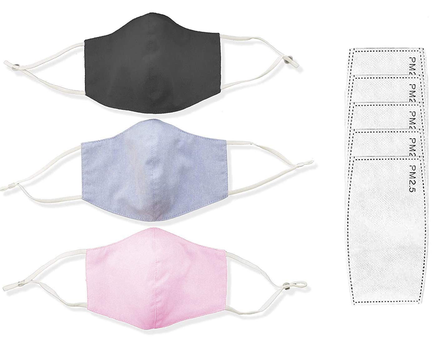 Amazon.com: Three Pack of Reusable Face Masks - Water-Resistant Mask ...