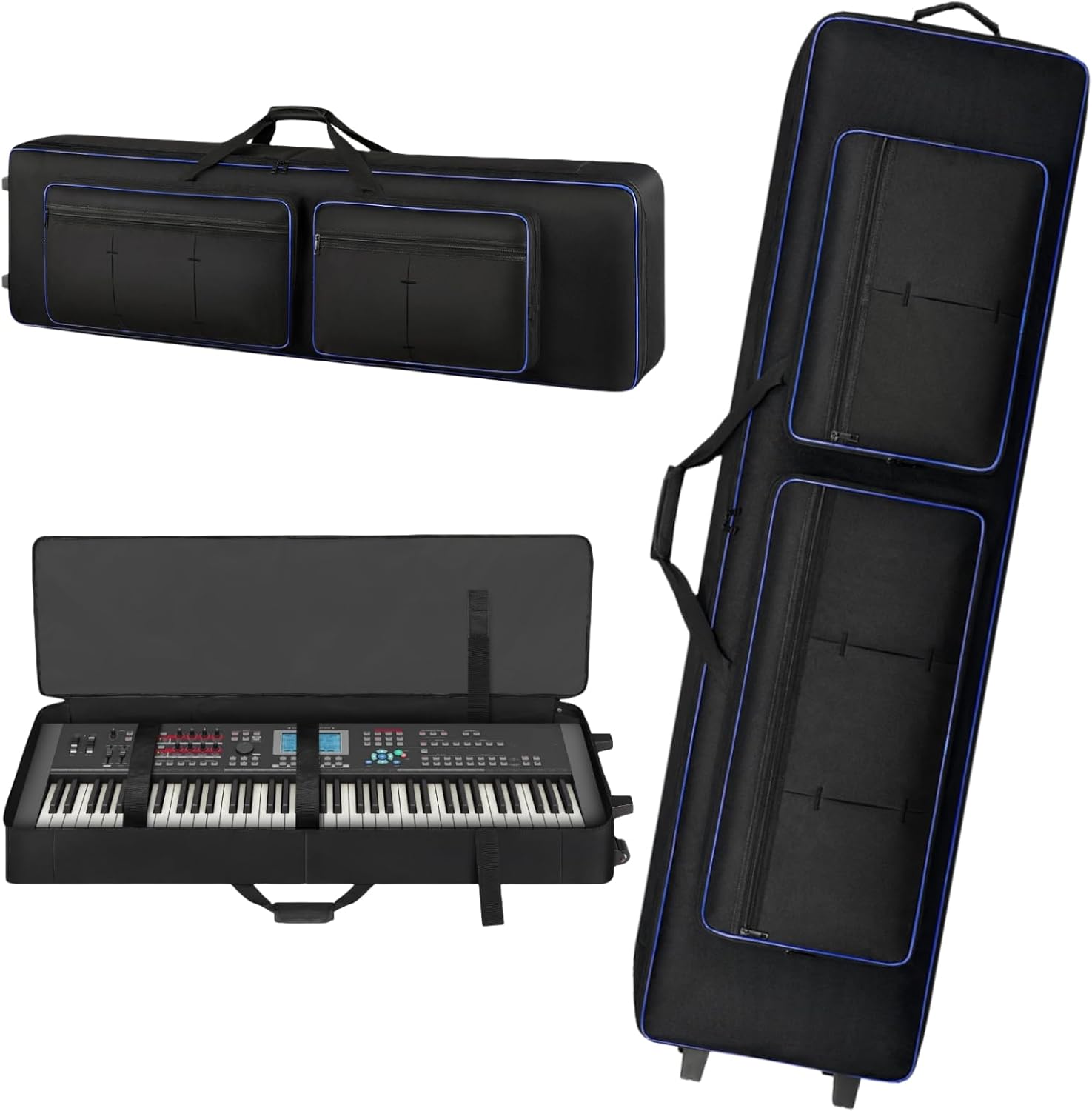 Amazon.com: Rolling 88 Key Keyboard Case with Wheels (54.3“x14.9”x7.1 ...