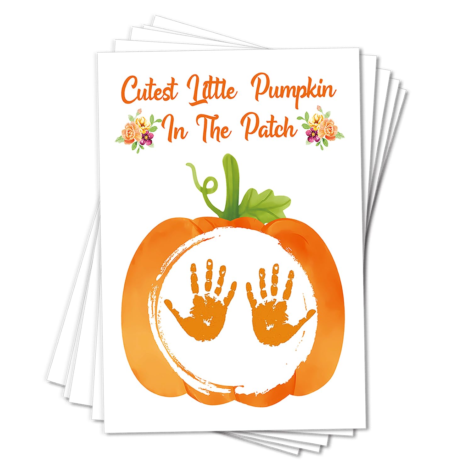 Amazon.com: Fall Pumpkin Handprint Craft Kit Pumpkin Handprint Art for ...