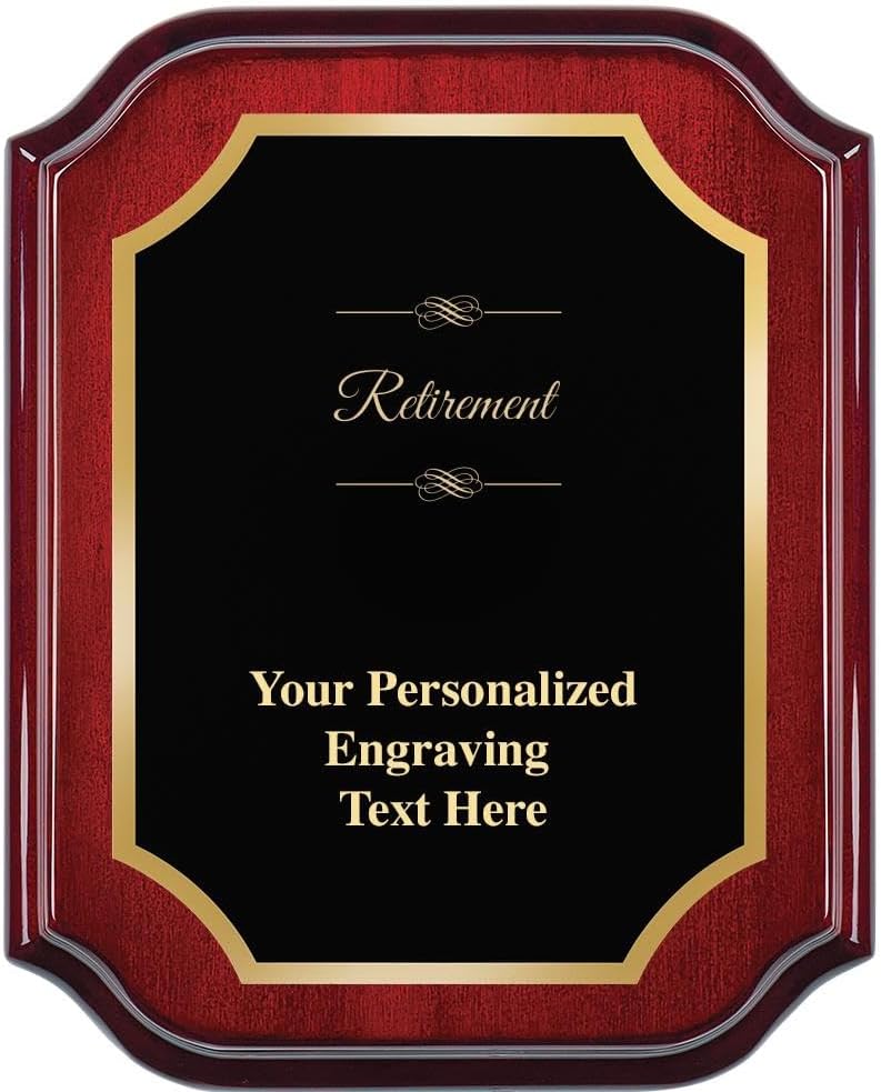 Amazon.com: Personalized Mahogany Lifetime Plaques, Custom Engraved ...