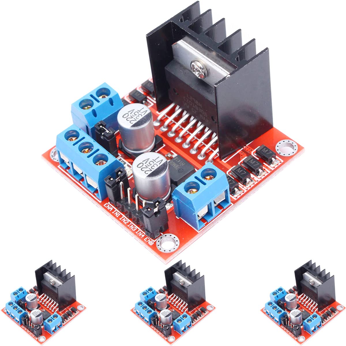 DAOKAI L298N Módulo Dual H-Bridge DC Motor Driver Controller Board ...