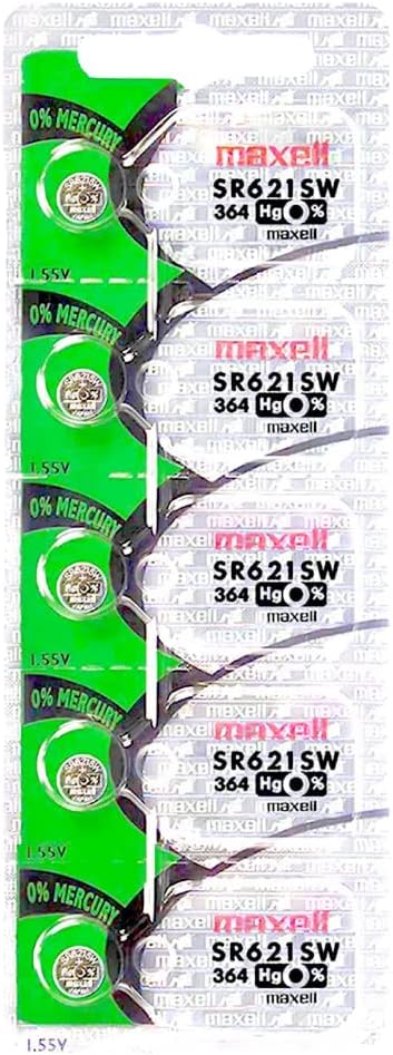 Amazon.com: Energizer 379 (SR521SW) Silver Oxide Battery (Pack of 5 ...