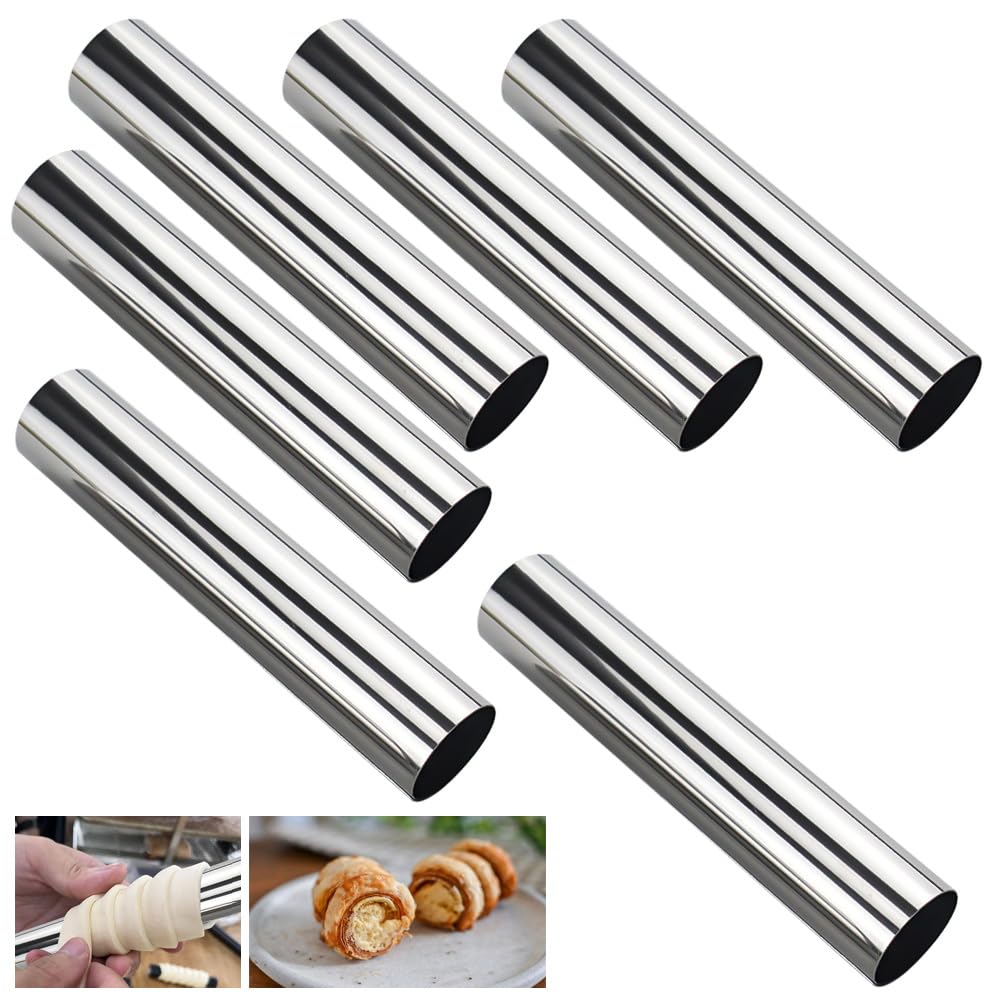 Amazon.com: MEIYAHOME 6pcs Baking Cones Stainless Steel Spiral ...