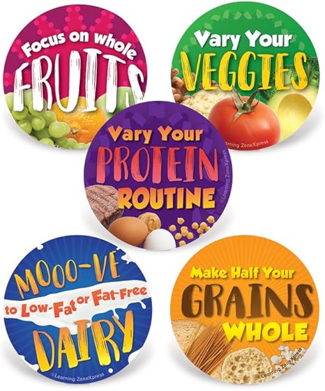 Amazon.com : 200 School Nutrition Stickers | Food Group Stickers ...