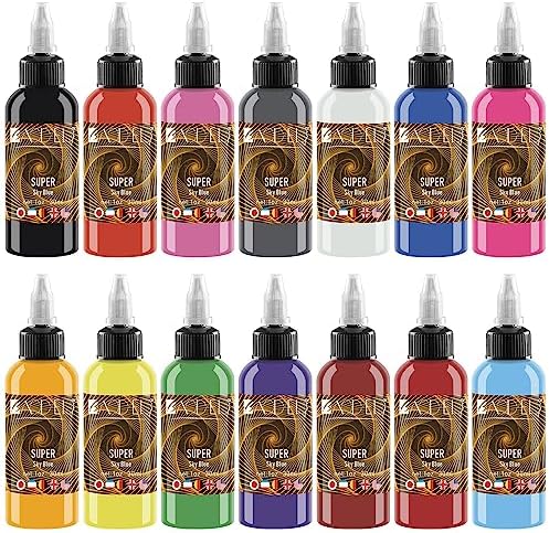 Amazon.com: BAODELI Tattoo Ink Set Professional - 14 Colors 1oz (30ml ...