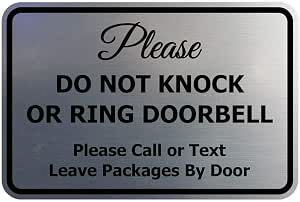 Amazon.com : Signs ByLITA Classic Framed Please Do Not Knock Or Ring ...
