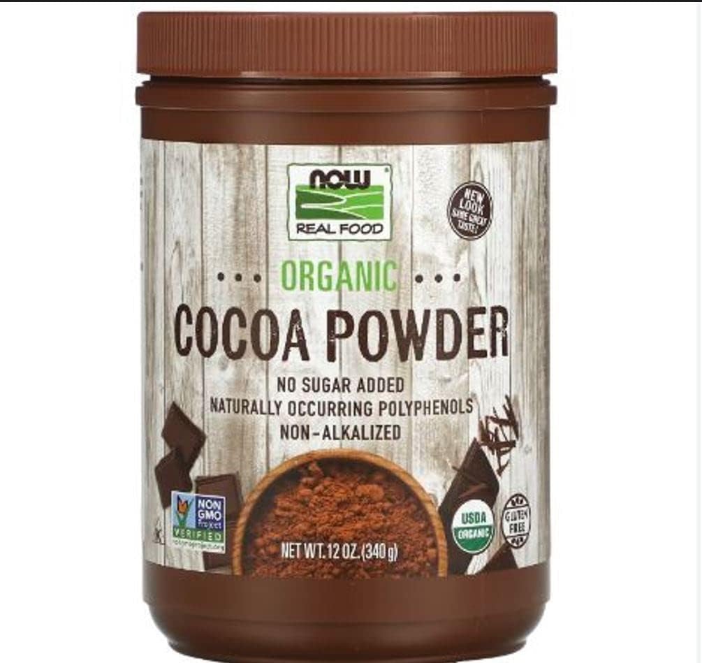 Amazon.com: NOW Foods Organic Cocoa Powder, Unsweetened-12 oz : Grocery ...